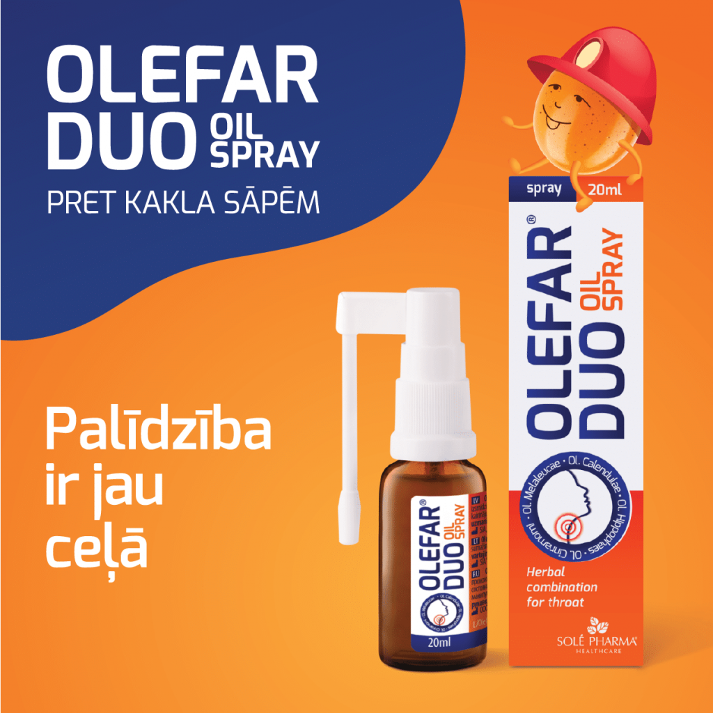 Kakla sāpēm | Olefar® Duo Oil Spray, 20 ml