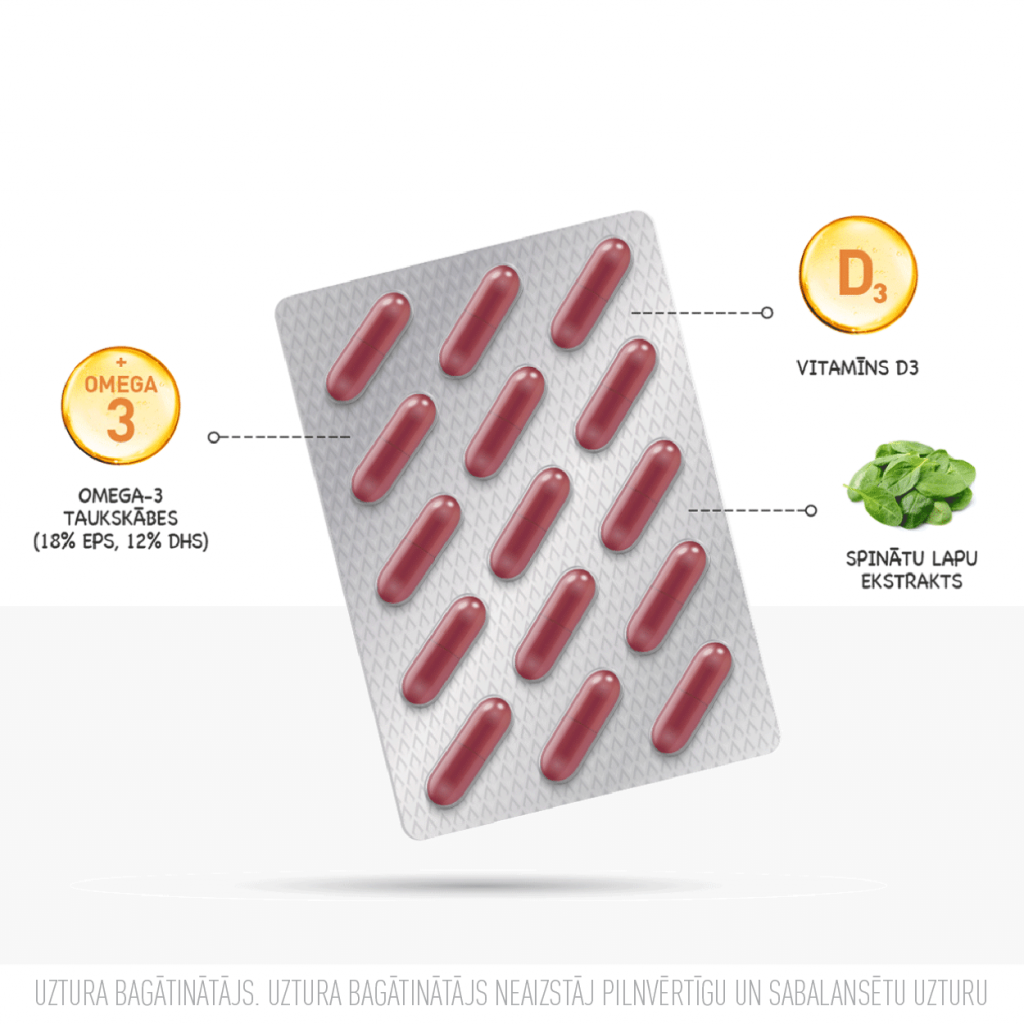 Solvitale® 3000 D + Omega-3, 30 kapsulas - Lotos Pharma