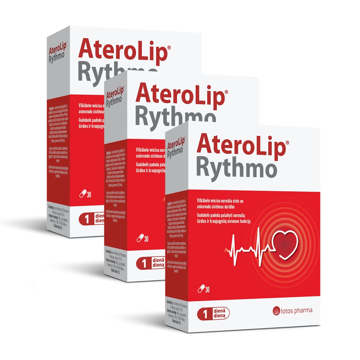3x AteroLip® Rythmo, 30 kapsulas - 3 mēnešu kurss - Lotos Pharma